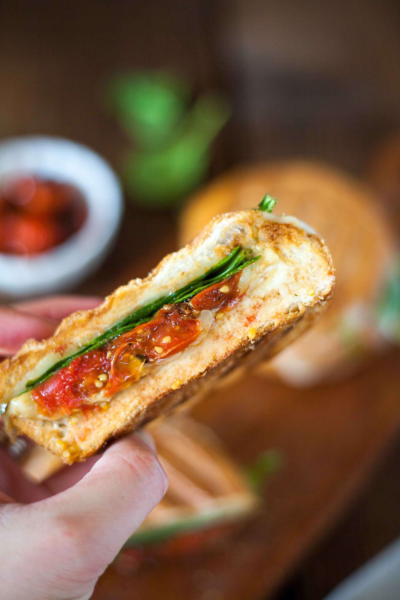 Cheesy Hummus and Veggie Panini - The Live-In Kitchen