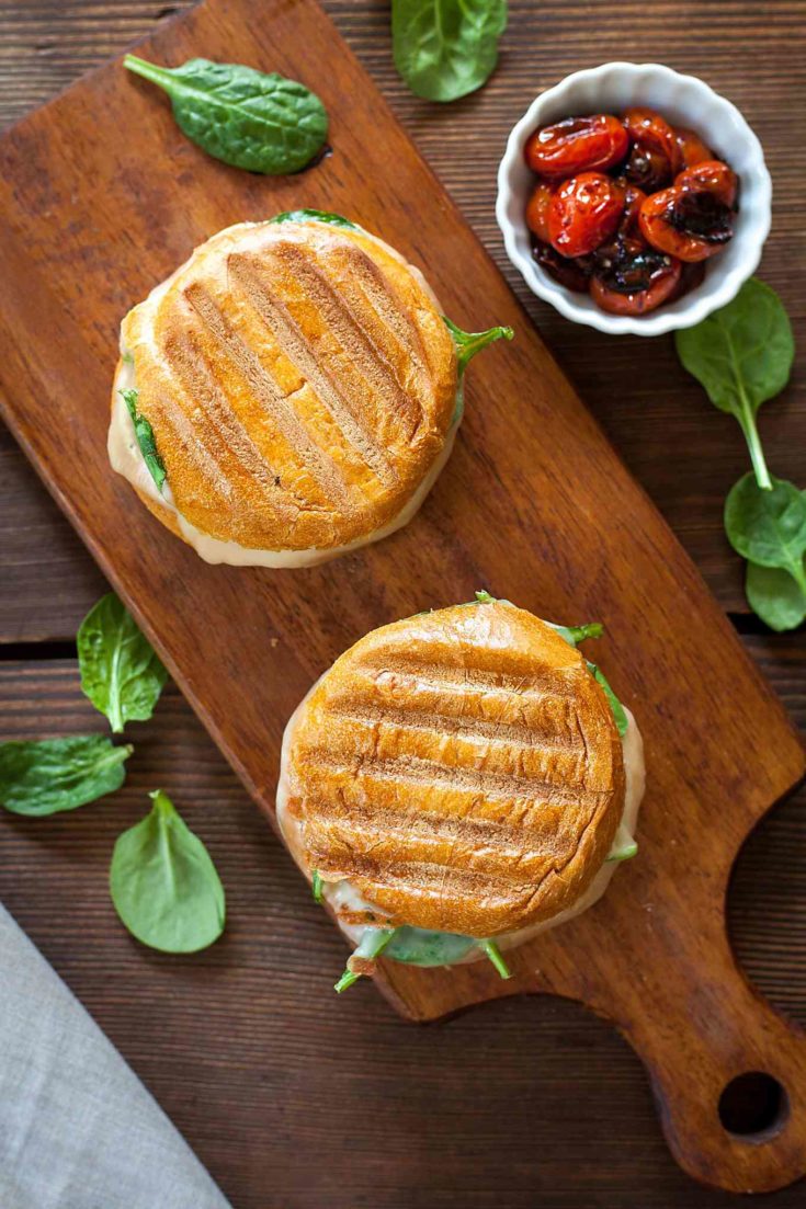 Cheesy Hummus and Veggie Panini - The Live-In Kitchen