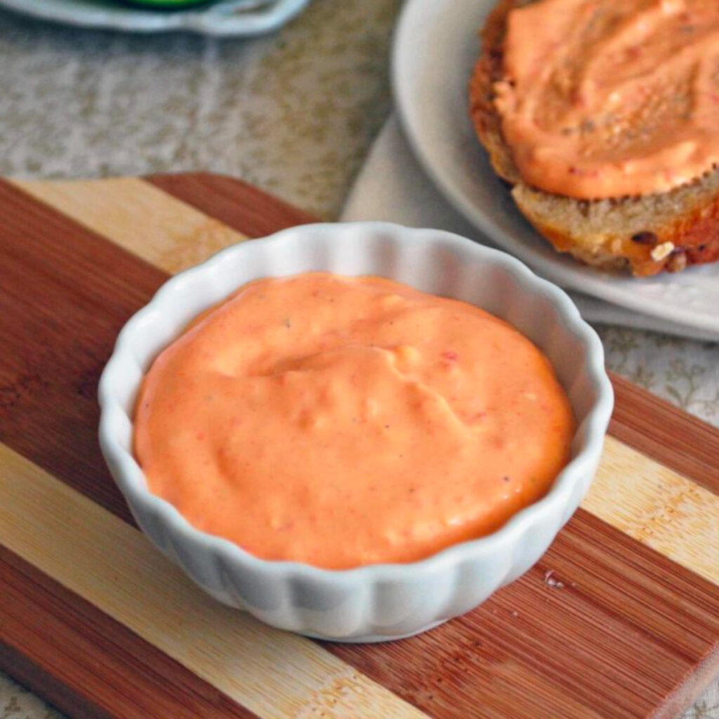 Roasted Red Pepper Whipped Goat Cheese - The Live-In Kitchen