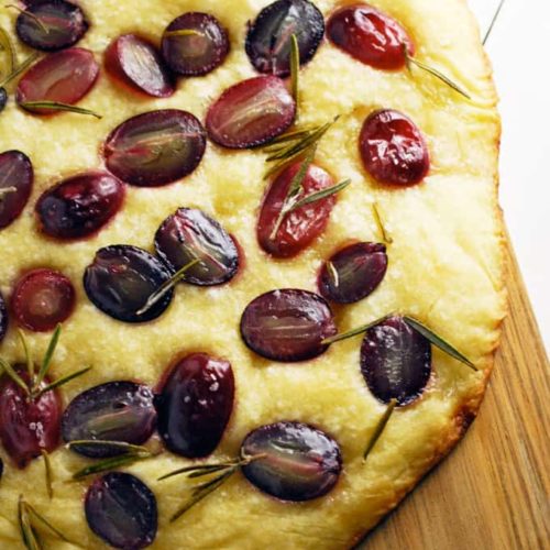 Grape Focaccia and Brie Grilled Cheese - The Live-In Kitchen