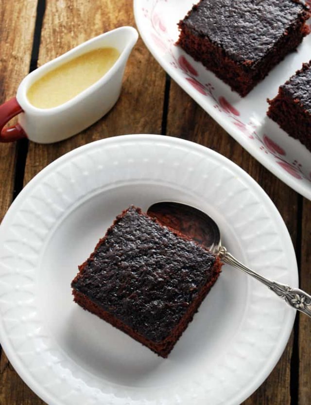 Chocolate Cake with Warm Butter Sauce - The Live-In Kitchen