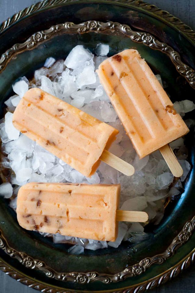 Cantaloupe Popsicles with Dates - The Live-In Kitchen