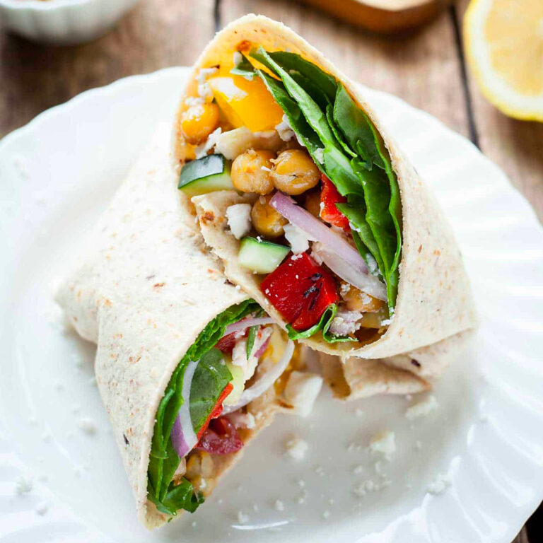 Greek Chickpea Wraps - The Live-In Kitchen