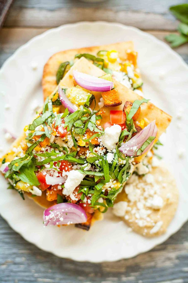 Rainbow Feta Flatbread - The Live-In Kitchen