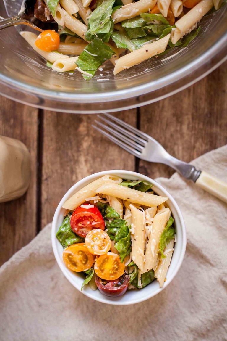 Caesar Pasta Salad - The Live-In Kitchen