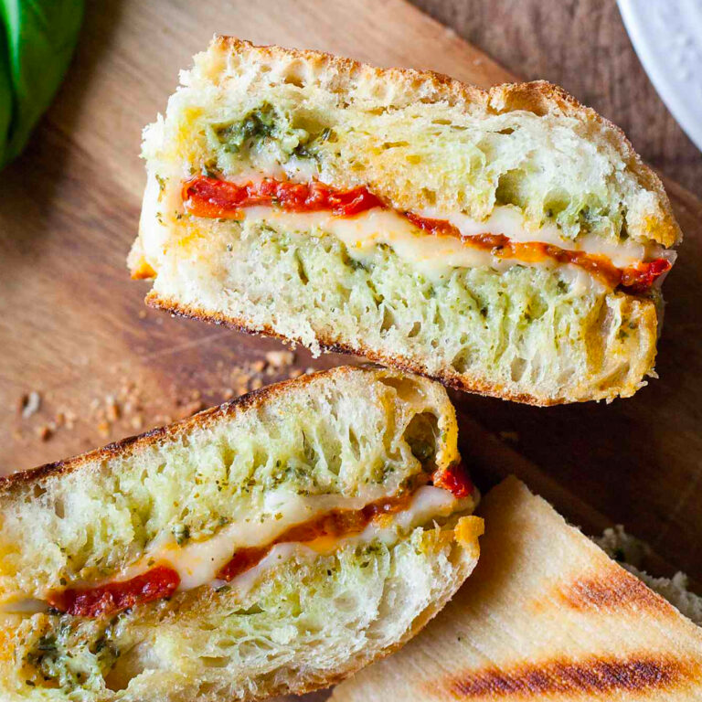 Oven Roasted Tomato and Pesto Panini - The Live-In Kitchen