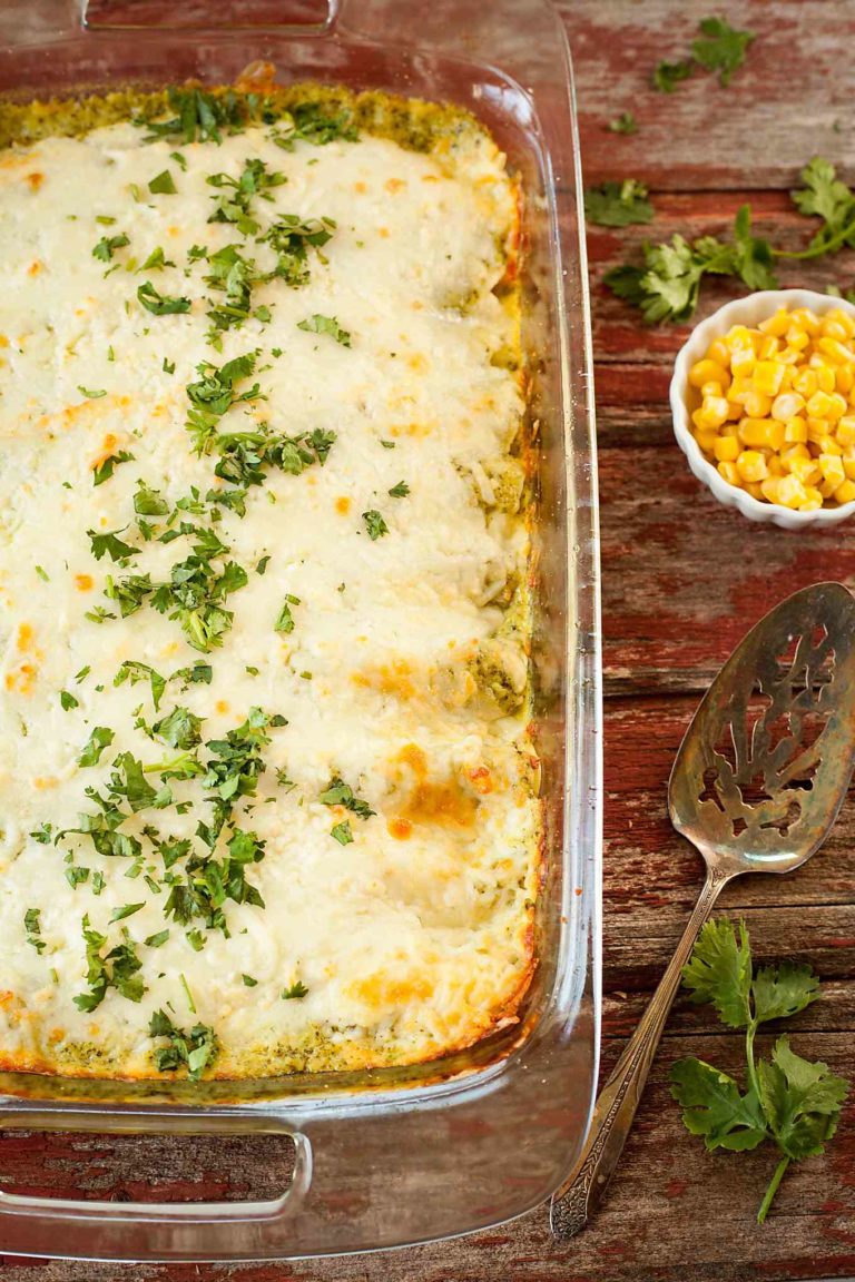 Vegetarian Enchiladas with Poblano Cream Sauce - The Live-In Kitchen