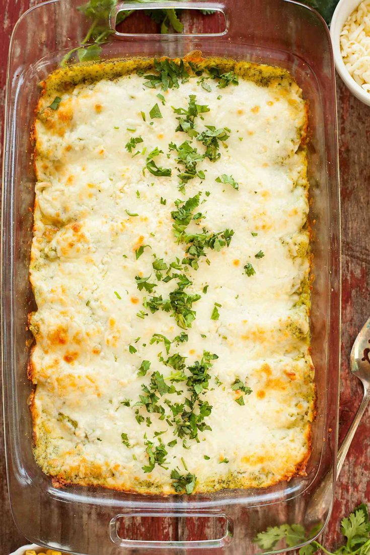 Vegetarian Enchiladas with Poblano Cream Sauce - The Live-In Kitchen