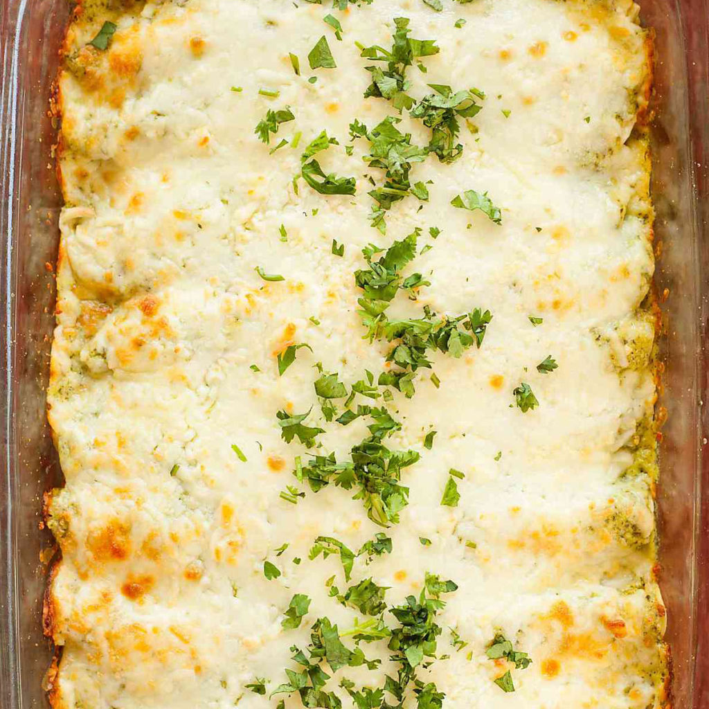 Vegetarian Enchiladas with Poblano Cream Sauce - The Live-In Kitchen