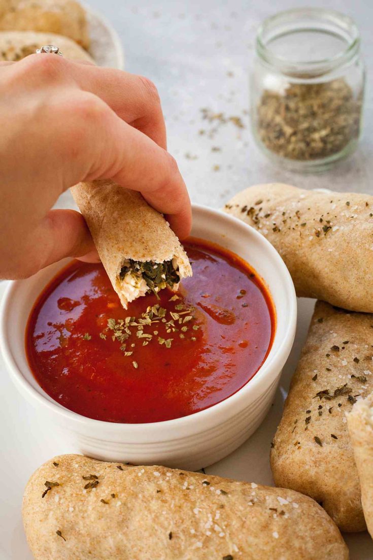 Spanakopita Pizza Dippers - The Live-In Kitchen