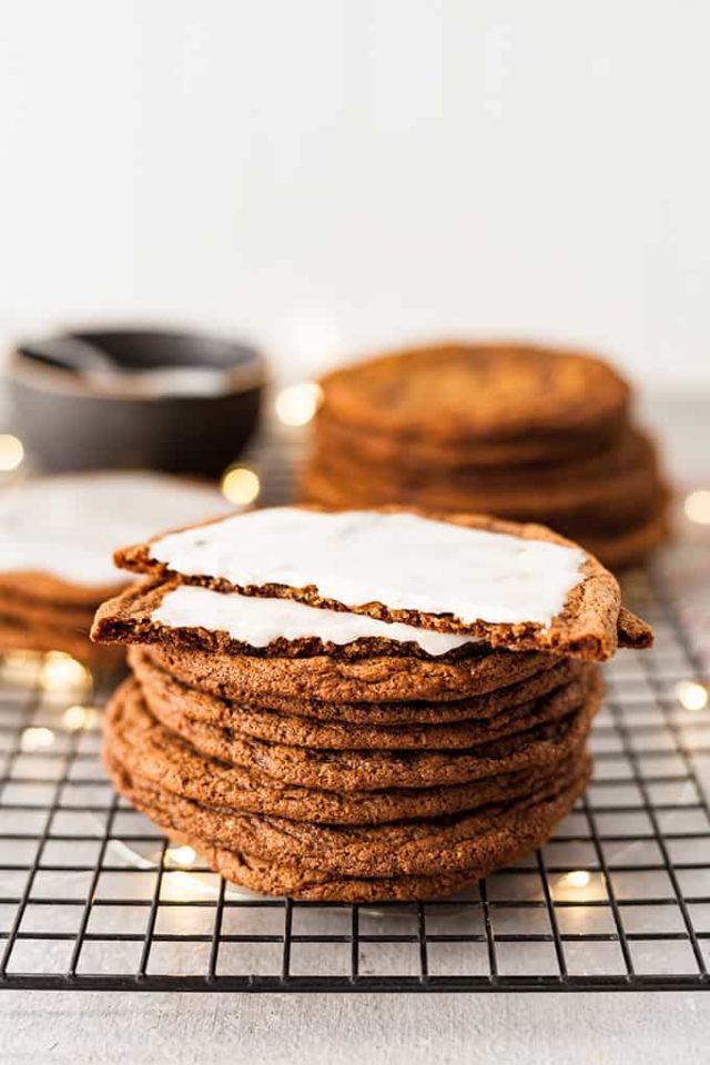 Giant Ginger Cookies with Icing - The Live-In Kitchen