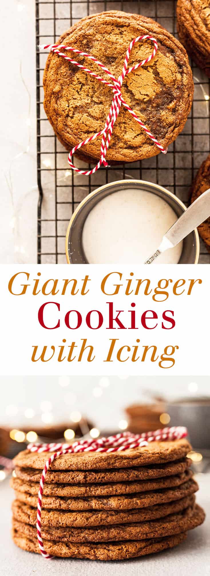 Giant Ginger Cookies with Icing - The Live-In Kitchen
