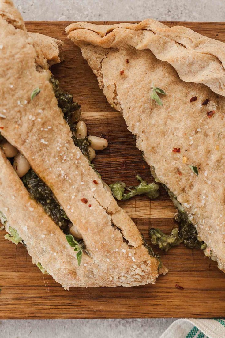 Broccoli, Bean, and Cheese Vegetarian Calzone {VIDEO}