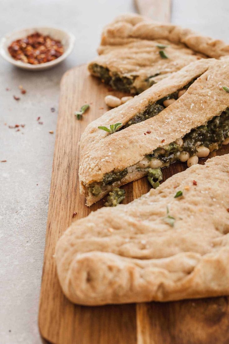 Broccoli, Bean, and Cheese Vegetarian Calzone {VIDEO}