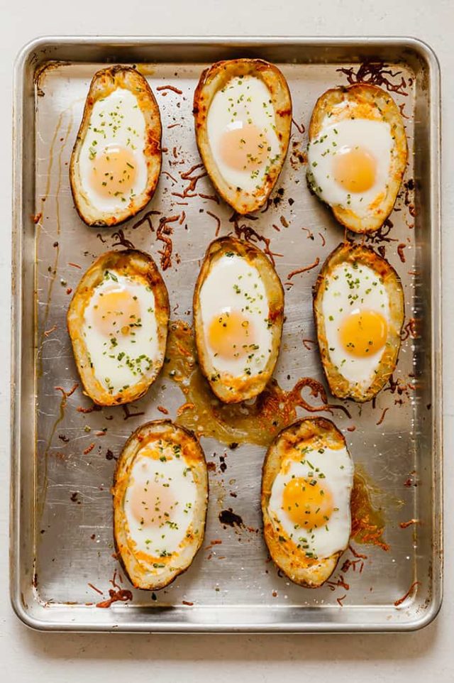 Vegetarian Potato Skin Egg Boats - The Live-In Kitchen