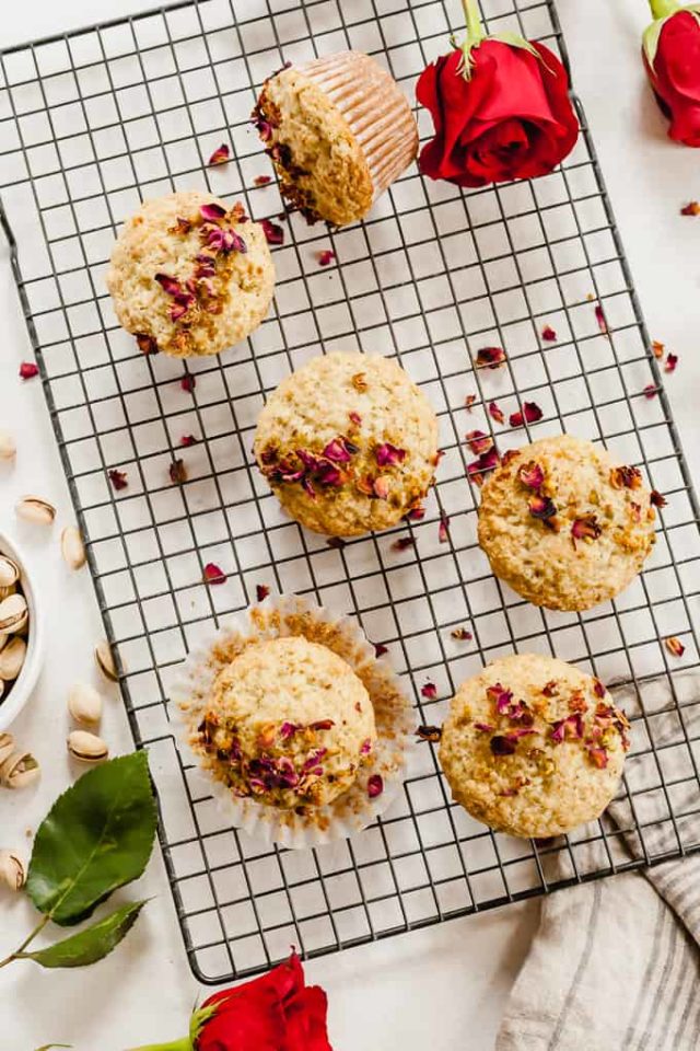 Perfect Pistachio Rose Muffins - The Live-In Kitchen