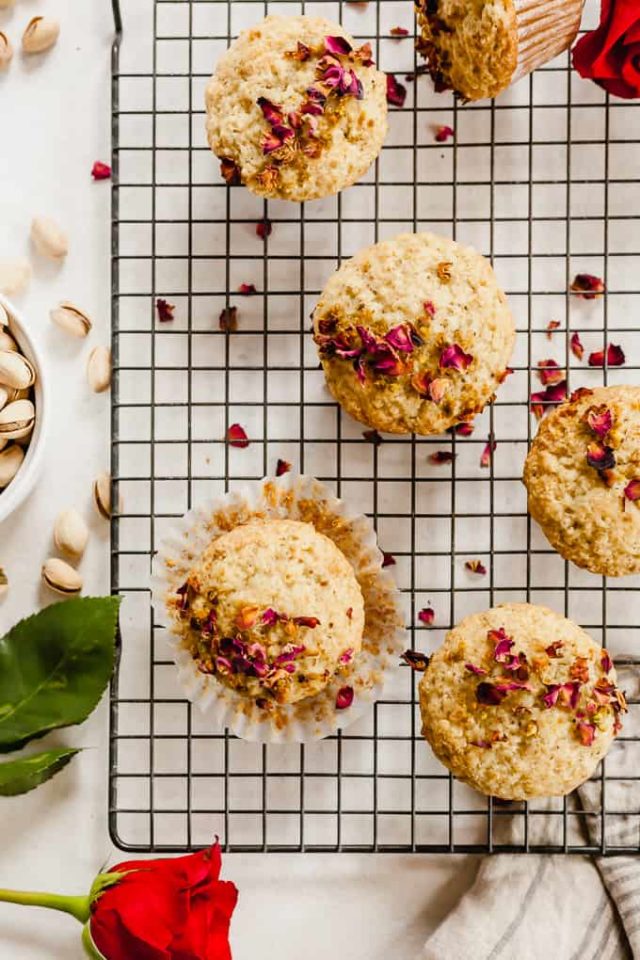 Perfect Pistachio Rose Muffins - The Live-In Kitchen