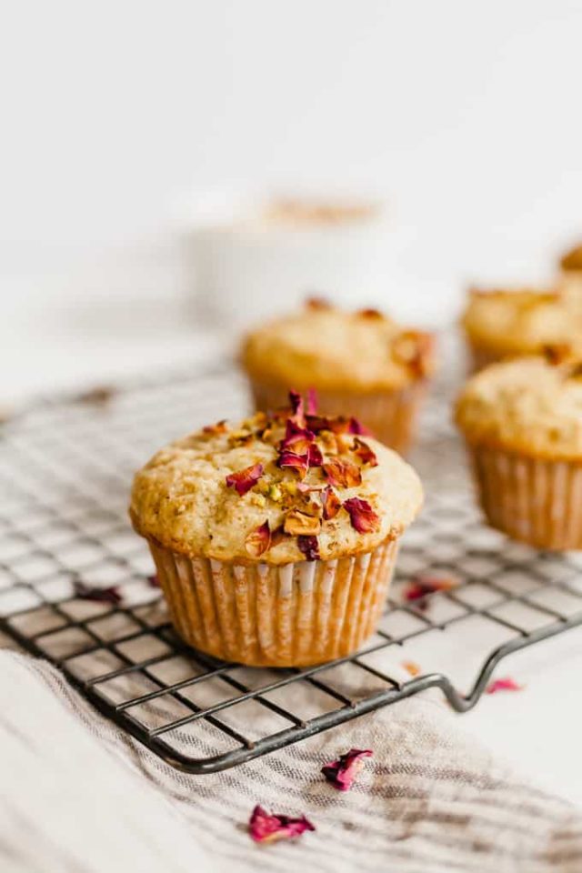 Perfect Pistachio Rose Muffins - The Live-In Kitchen