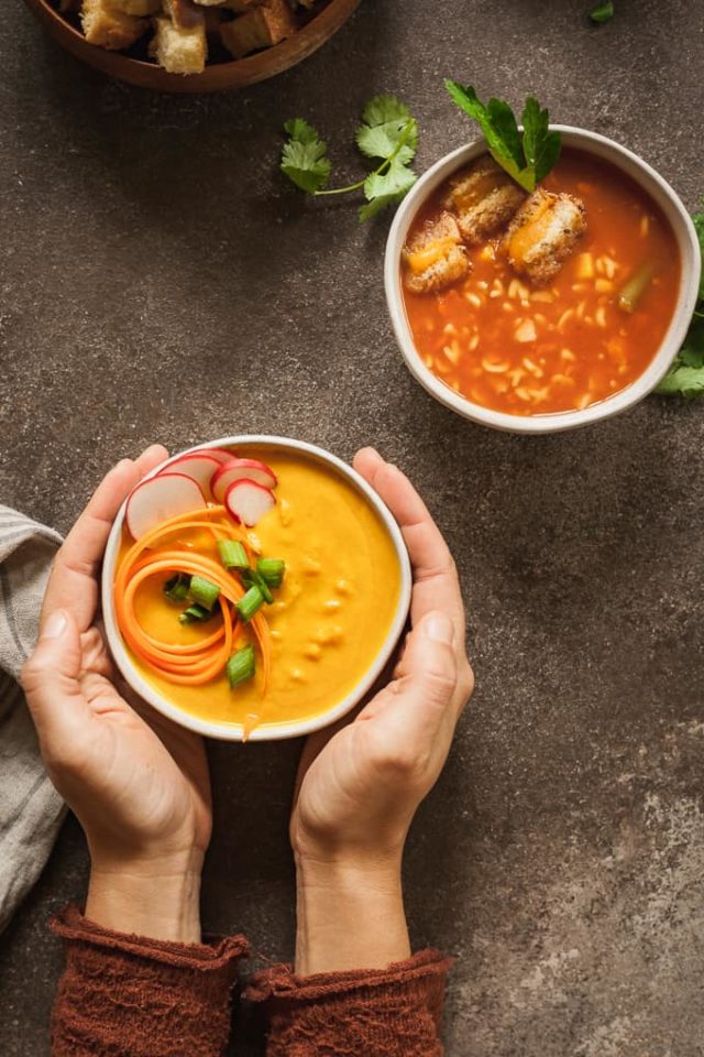 Sunday Football Soup Bar - A Vegetarian Soup Buffet - The Live-In Kitchen