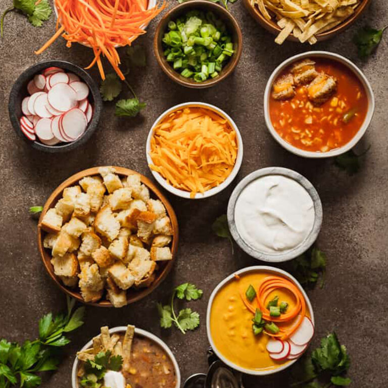 Sunday Football Soup Bar - A Vegetarian Soup Buffet - The Live-In Kitchen