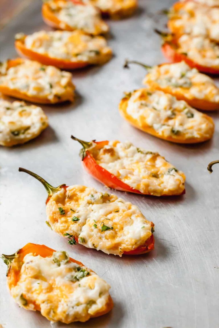 Zesty Cream Cheese Stuffed Mini Peppers - The Live-In Kitchen