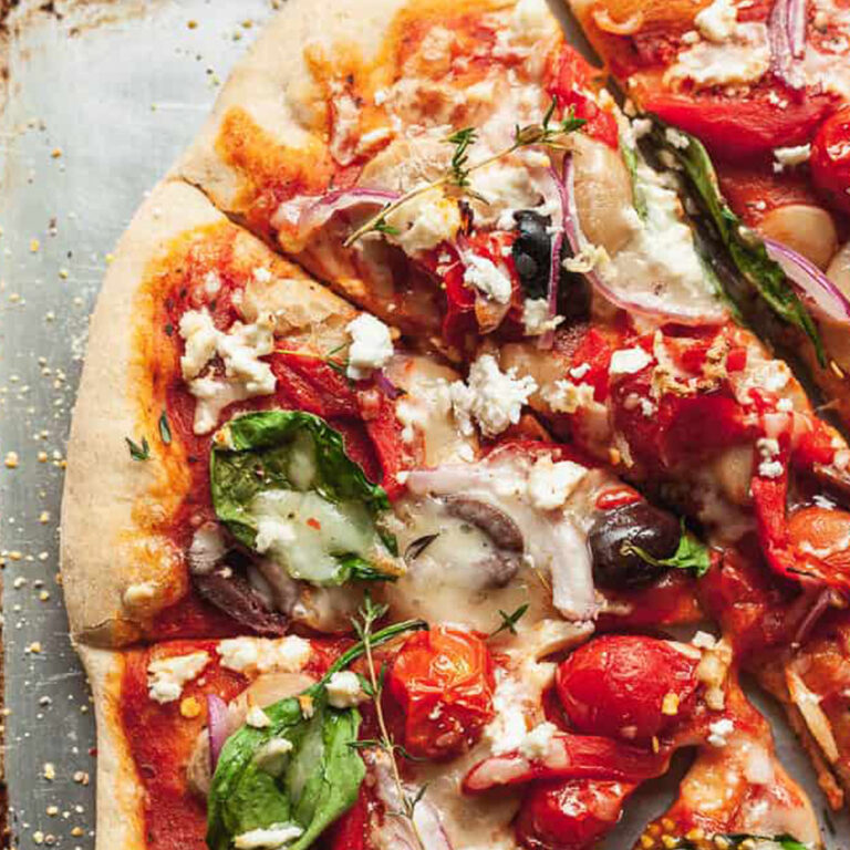 Greek Pizza - Vegetarian - The Live-In Kitchen