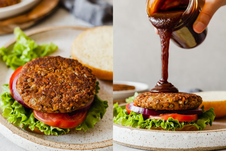 Lentil Veggie Burger Recipe {VIDEO} - The Live-In Kitchen