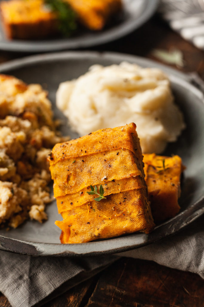 Thanksgiving Baked Tempeh (Vegan Friendly) - The Live-In Kitchen