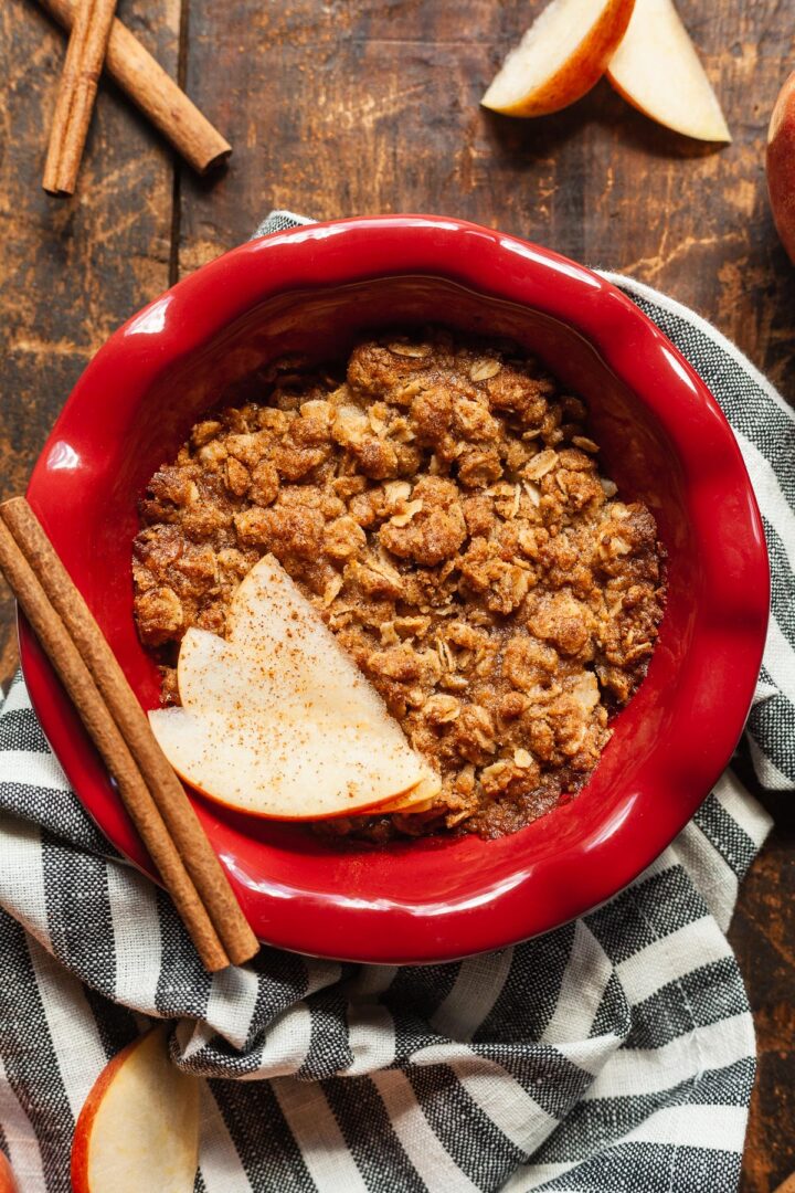Single Serving Apple Crisp - The Live-In Kitchen