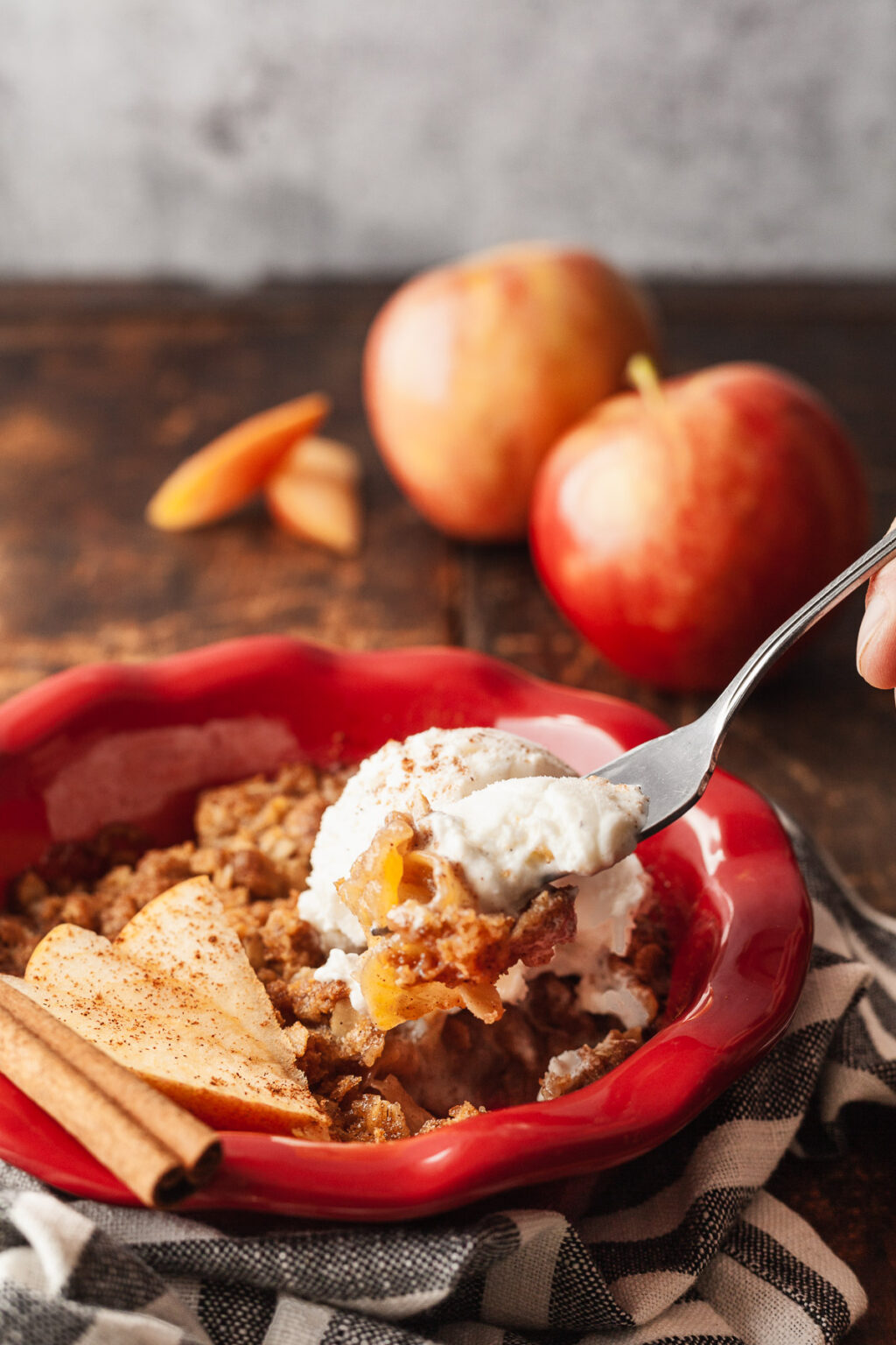 Single Serving Apple Crisp - The Live-In Kitchen