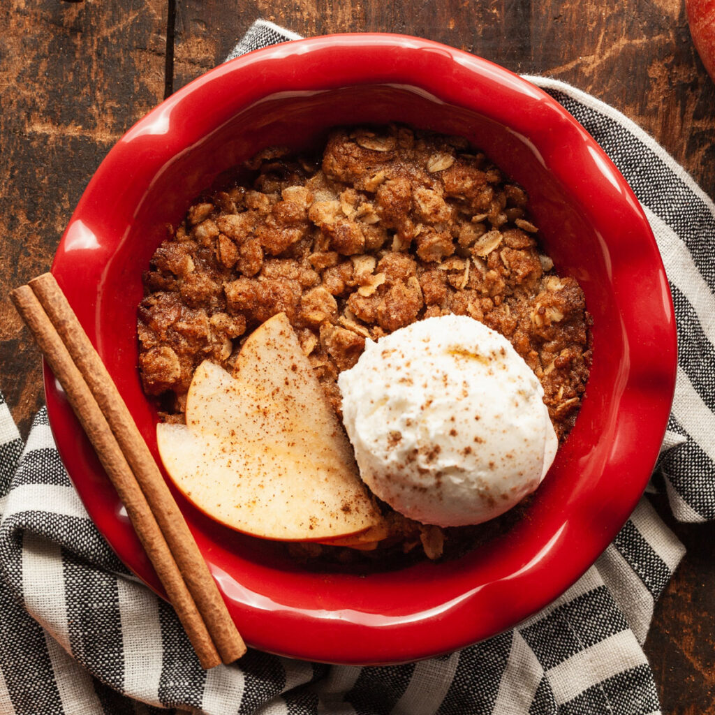 Single Serving Apple Crisp - The Live-In Kitchen