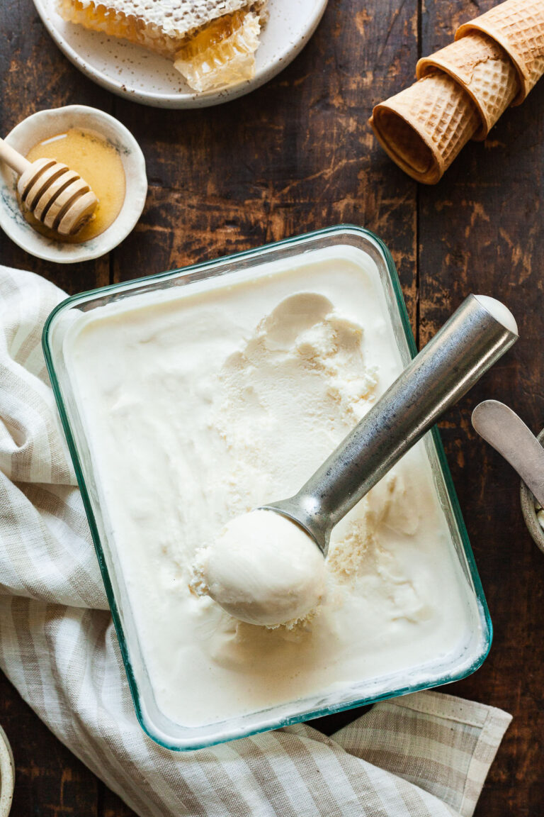 Goat Cheese and Honey Ice Cream - The Live-In Kitchen