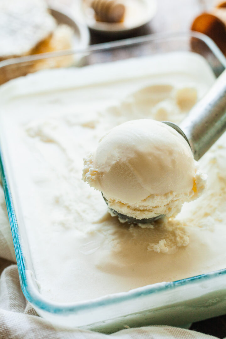 Goat Cheese and Honey Ice Cream - The Live-In Kitchen