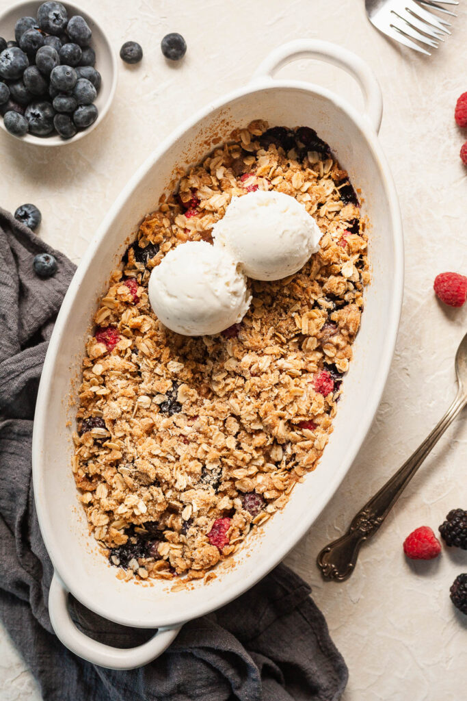 Mixed Berry Crisp - The Live-In Kitchen