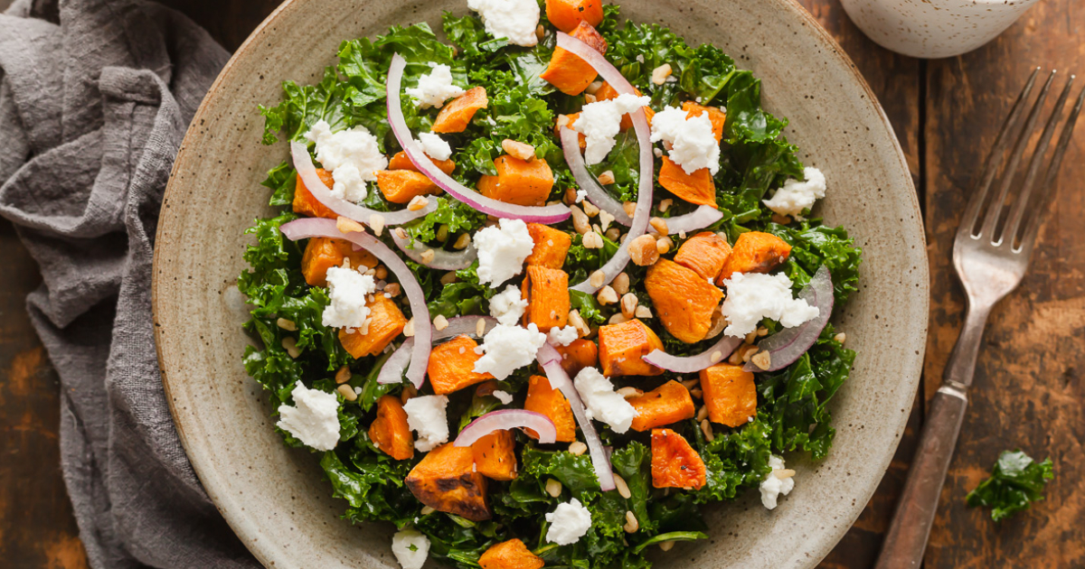 Kale and Sweet Potato Salad - The Live-In Kitchen