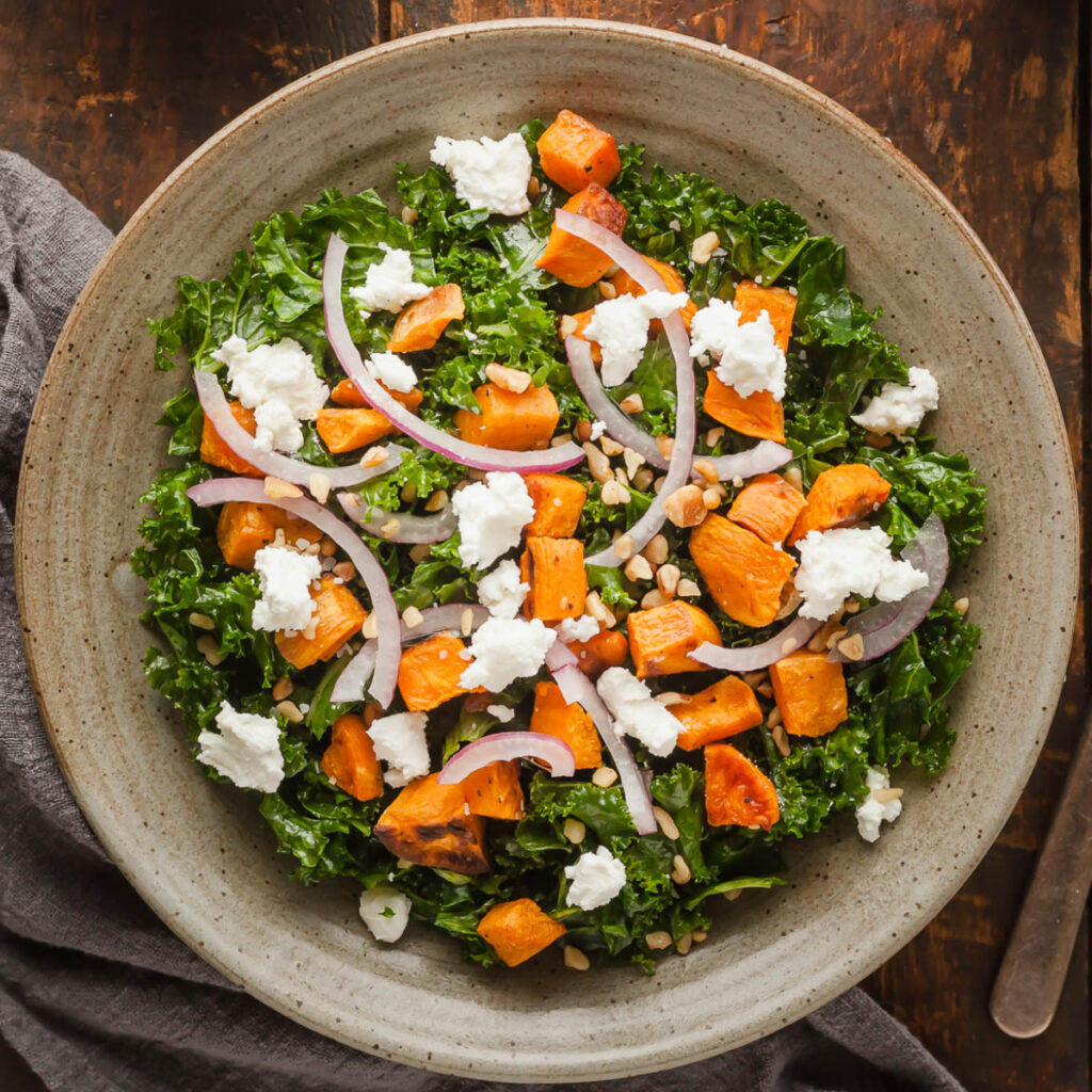 Kale and Sweet Potato Salad - The Live-In Kitchen