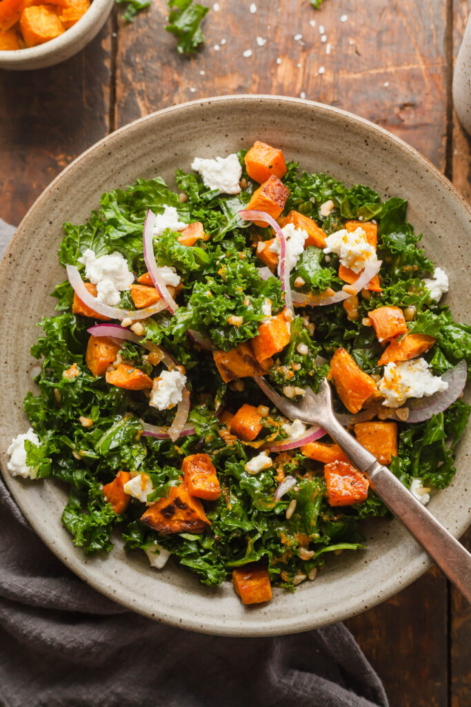 Kale and Sweet Potato Salad - The Live-In Kitchen