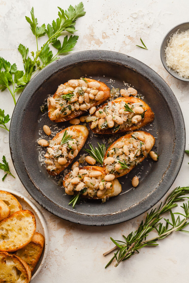 White Bean Crostini Appetizer - The Live-In Kitchen