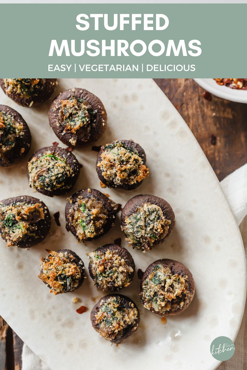 Easy Stuffed Mushroom Appetizer - The Live-In Kitchen