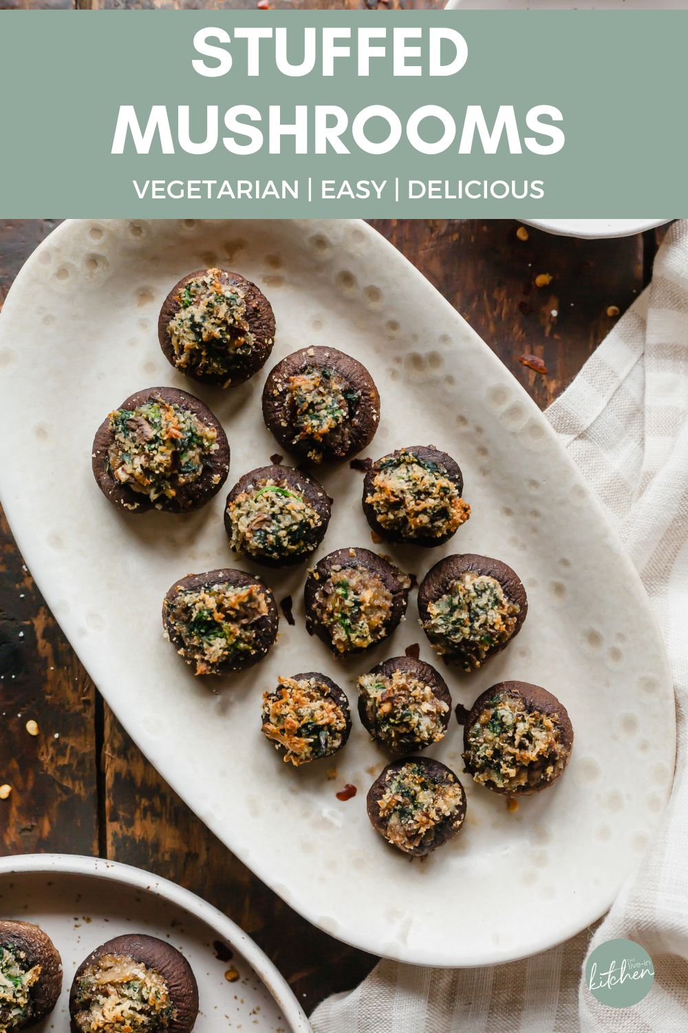 Easy Stuffed Mushroom Appetizer - The Live-In Kitchen