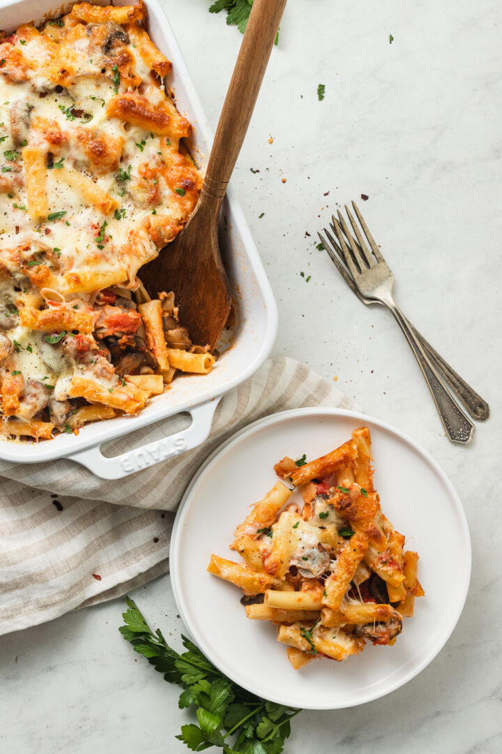 Meatless Baked Ziti - The Live-In Kitchen