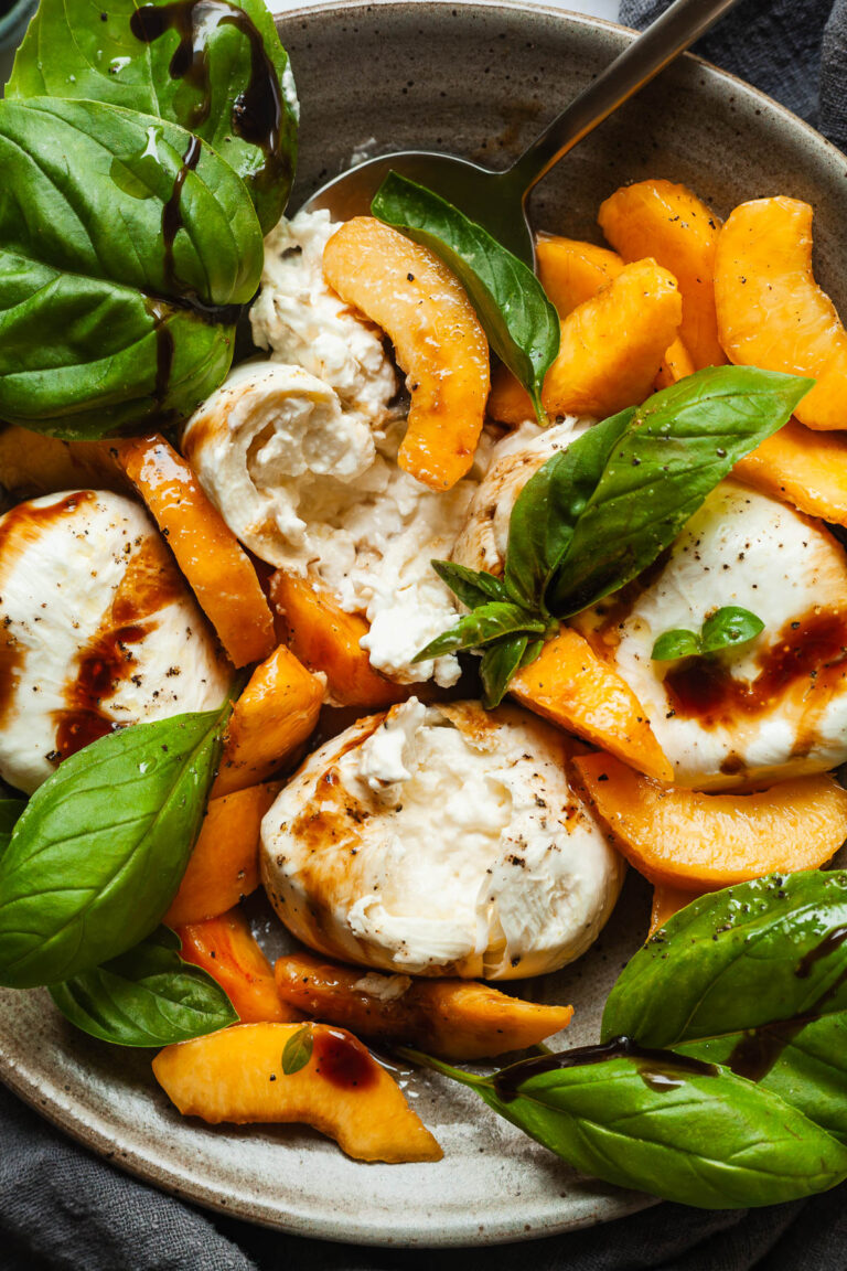 Peach Burrata Caprese - The Live-In Kitchen