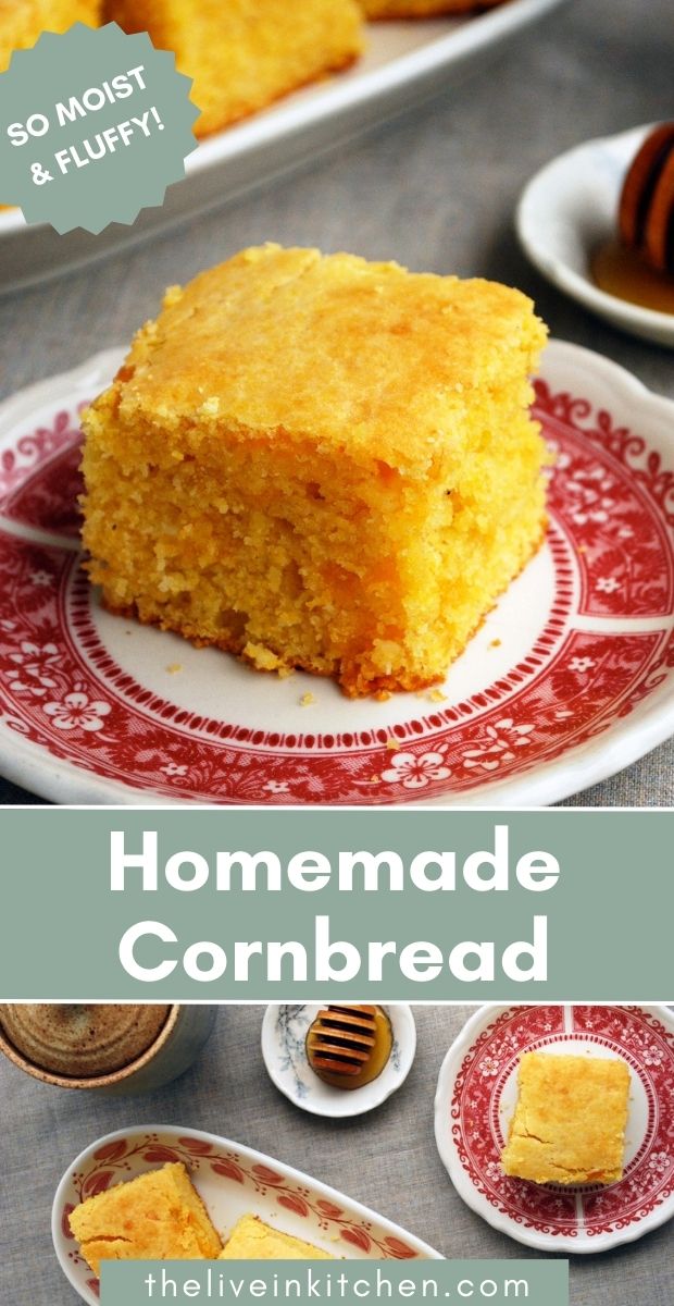 Moist and Fluffy Cornbread - The Live-In Kitchen