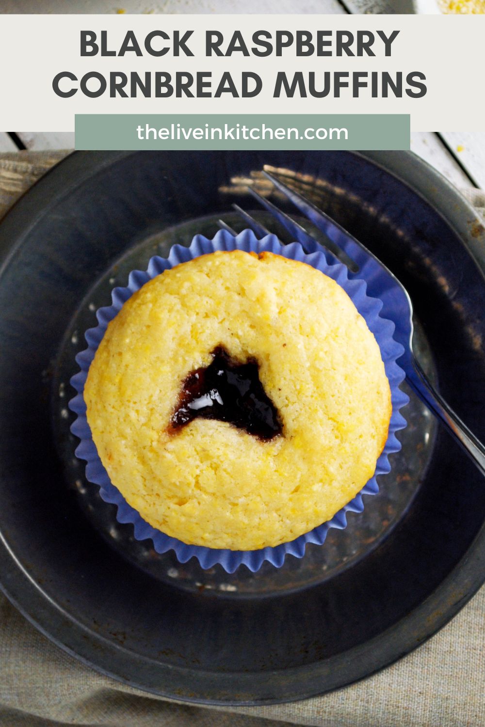 Black Raspberry Cornbread Muffins - The Live-In Kitchen