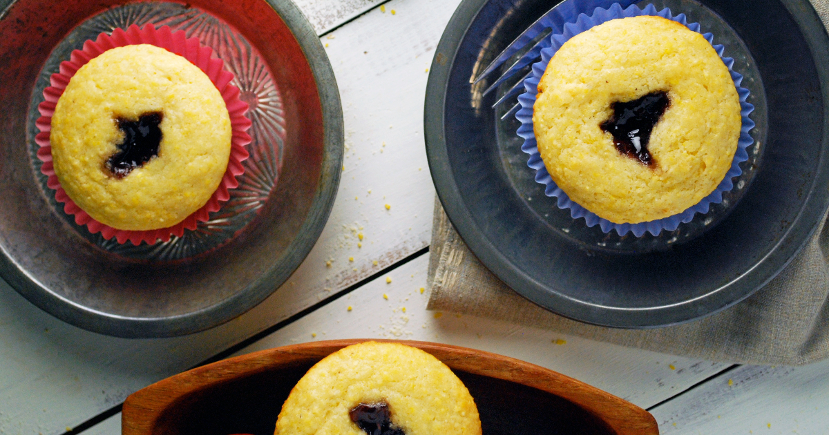 Black Raspberry Cornbread Muffins - The Live-In Kitchen