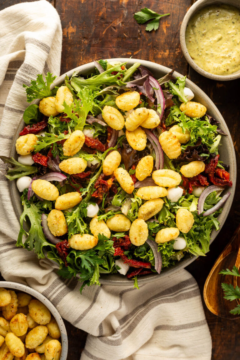 Air Fryer Gnocchi Salad - The Live-In Kitchen