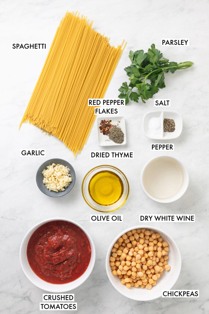 Spaghetti with Chickpeas - The Live-In Kitchen